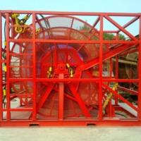 China Motorized Automatic Coiled Tubing Winding Reel For Industrial Cleaning Chemical Transfer for sale
