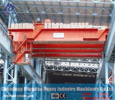 China QD Model 2ton - 320ton Heavy Duty Double Girder Bridge Crane Installed with Electric Winch for sale