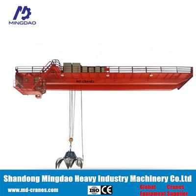 China China Leading Workshop Grab Bucket Double Girder Overhead Crane Grab Type  with Best Price for sale