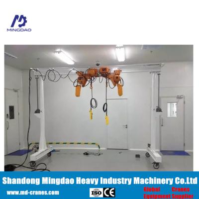 China MD China Famous Brand 3 Ton Simple Structure 4 Wheels Mini Gantry Crane for sale