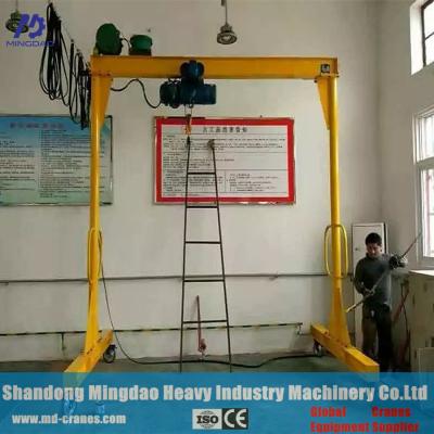 China Customer Design China 500 kg 1000kg 0.5ton 1ton 1.5ton 2 ton Simple Mini Gantry Crane Foldable Mini Mobile Gantry Crane for sale