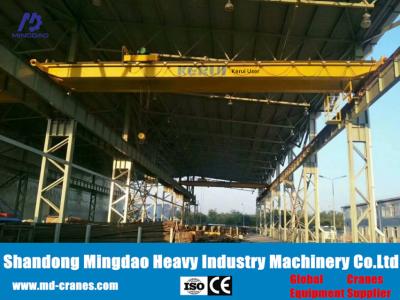 China 16/3.2 Ton LH Model Double Girder Overhead Crane with Trolley Type Electric Hoist for sale