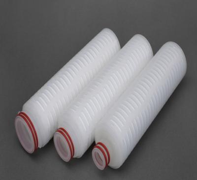 China Hydrophobic PTFE Pleated Filter Cartridge Chemical Resistant High Temp for sale