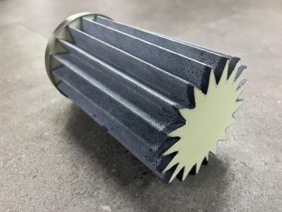 China Stainless Steel Sheet End Caps Cartridge Filter Element with 4.5 Square Feet Filter Area and NSF/ANSI 42 Certification for sale