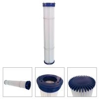 China PU Top Pleated Filter Cartridge , Polyester Media Synthetic Air Filter for sale