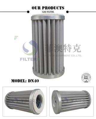 China Stainless Steel Mesh Gas In Air Filter , Pleated DN40 Natural Gas Line Filter for sale