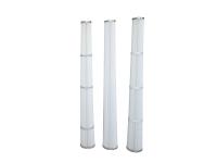 China Conical Thread Industrial Dust Filter Cartridge Type Plyester Media Flat for sale