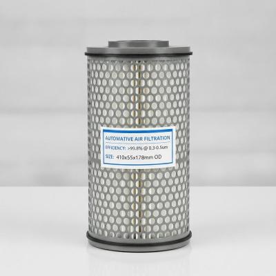 China Bottom Size 410x55 Mm Cartridge Filter Element Featuring Filtration Efficiency 998 Percent Particles Larger Than 03 to 05um and Top Diameter OD 178mm Used in Automotive Industry for sale