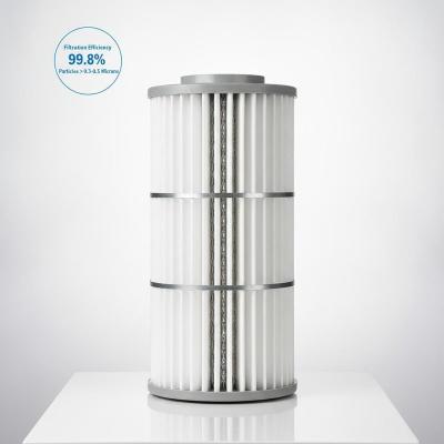 China Filtration Efficiency 998 Percent Cartridge Filter Featuring Robust Galvanized Metal Mesh Inner Frame for Particles Larger Than 03 to 05 Microns for sale