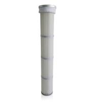 China Steel Top Loader Pleated Filter Bags With Galvanized Steel Bottom End Cap for sale