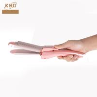 China Wet To Dry Hair Styling Folding 2 In 1 Hair Curler Straightener With Ceramic Plate for sale