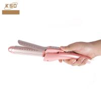 China Wet To Dry Hair Styling Folding 2 In 1 Hair Curler Straightener With Ceramic Plate for sale