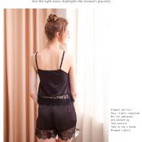 China YUANTIAN QUICK DRY Satin Lace Sleepwear Pajamas Robes Sets For Ladies for sale