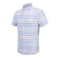 China Anti-pilling Custom Logo Button Up Short Sleeve 100% Cotton Kids Shirt Boys Shirt for sale