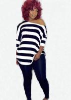 China 2021 Anti-UV Casual 2 Piece Set Stripe Leisure Off Shoulder Set Top And Pant Set Running Jogging Outfits for sale