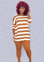 China 2021 Anti-UV Casual 2 Piece Set Stripe Leisure Off Shoulder Set Top And Pant Set Running Jogging Outfits for sale