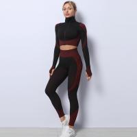 China 2021 New Antibacterial 3 Piece Set Running Jogging Sportswear Jacket Tank Top Women Skninny And Pants Yoga Wear for sale