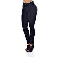 China Color Fade Proof Good Quality High Waist Stretching Jeans Solid Woman Skinny Pencil Jeans for sale