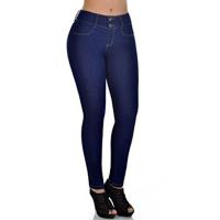 China Color Fade Proof Good Quality High Waist Stretching Jeans Solid Woman Skinny Pencil Jeans for sale