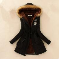 China 2019 Winter Jacket Women Breathable Casual Thick Parka Jacket With Warm Wool Lining Fur Collar for sale