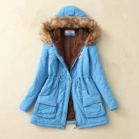 China Thick winter jacket women winter jacket parka jacket with fur warm collar lining thick woolen jacket for sale