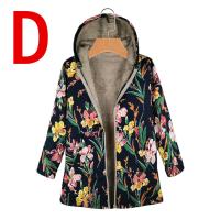 China Waterproof ready to ship cotton and printed warm hoodie fleece canvas women coat winter jacket for sale