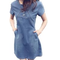 China Factory direct women casual dresses anti-static plus size denim dresses for sale