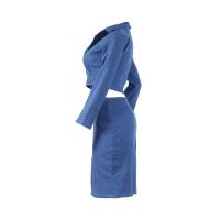 China Fashion style plus size sexy denim lattice skirt with upper set two pieces set lattice casual skirt for sale