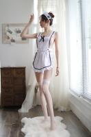 China Hot Sexy Cosplay Lingerie  with Choker Uniform Temptation Women Maid Costume for sale