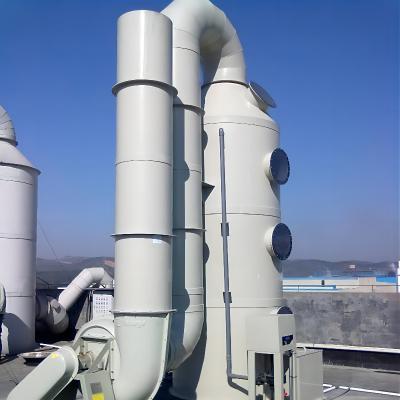 China PP Chemical Gas Absorption Tower 3500mm Height 200kg Weight for Industrial Waste Gas Purification for sale