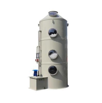 China VOC Waste Gas Treatment Spray Tower Wet Scrubber System 500 kg Capacity with 1 Year Warranty for sale