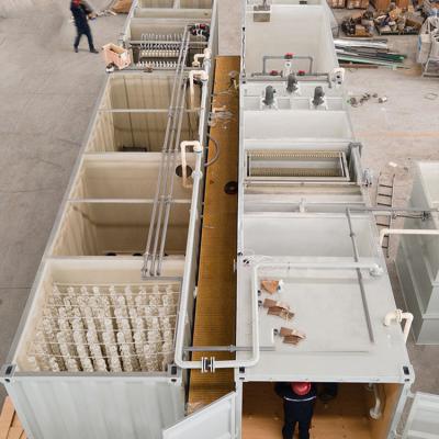 China Carbon Steel Square Modular Sewage Treatment Plant 500-10000L/H 220V/380V for sale