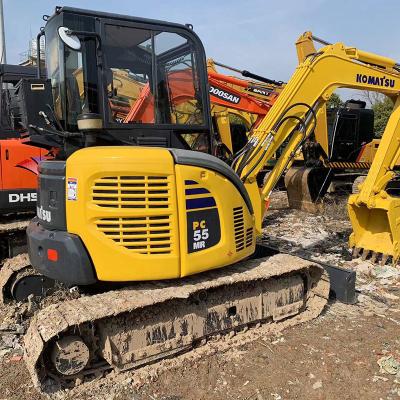 China Original Factory Japan 5ton Used Komatsu Excavators PC55 Construction Tracked Machine for sale