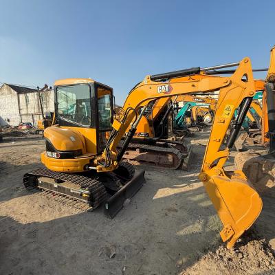 China Mini Caterpillar 303.5 Used CAT 3ton Excavators Track Diggers With Side Swing Boom for sale