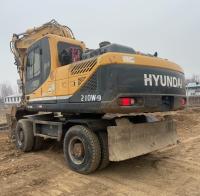 China Wheel Type Hyundai 210W Used Excavator 21 Ton Secondhand Hydraulic Digger in Stock for sale