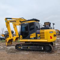 China Used Komatsu PC130 Crawler Excavators 13Ton Construction Large Digger Machinery for sale