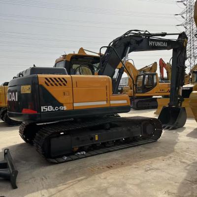 China Korea Brand Hyundai 150 Crawler Used medium Excavator 15 Ton Digger for Construction for sale