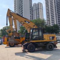 China Original Paint Used Cat 320 Wheel Excavator Heavy Duty Vehicle Mining 20ton Wheel Digger for sale
