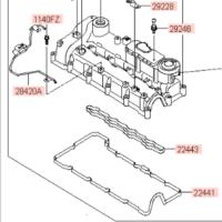 China Genuine OEM 224102F701 Engine Valve Cover Assembly for Hyundai Tucson Santa Fe Kia Sedona Sportage Sorento 2006-2020 for sale