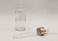 China Boston Round 30ml Clear Glass Dropper Bottles for sale