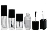 China 5ml / 8ml / 10ml Square Nail Polish Containers , Empty Polish Bottles Matte Surface for sale