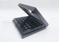 China Multi Grid Black Color Custom Empty Eyeshadow Palette 3 Layers Designed for sale