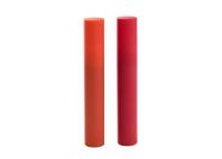China Red Matte 5ml Empty Lip Gloss Container Cylinder Shape ABS Cosmetic Tube for sale