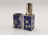China Chinese Style Square Blue Color Custom Lipstick Tubes Plastic Materials for sale
