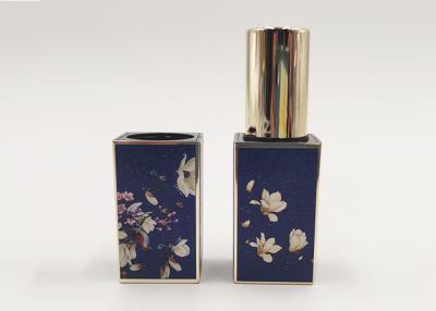 China Chinese Style Square Blue Color Custom Lipstick Tubes Plastic Materials for sale