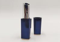 China 3g Glossy Blue Plastic Lipstick Tube Magnetic Custom Logo Cosmetic Packaging for sale
