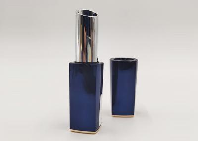 China 3g Glossy Blue Plastic Lipstick Tube Magnetic Custom Logo Cosmetic Packaging for sale