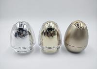 China Luxury Acrylic Face Cream Jars Container Egg Shape 30g Small Capacity for sale