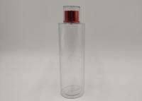 China 100ml Cylinder Transparent PET Plastic Cosmetic Bottle Double Cap Toner Bottle for sale