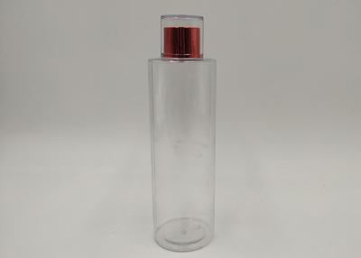 China 100ml Cylinder Transparent PET Plastic Cosmetic Bottle Double Cap Toner Bottle for sale